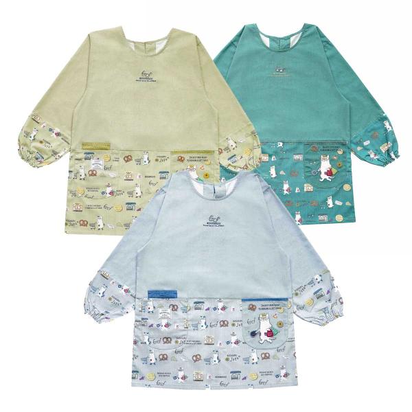 【発売日：2025年07月10日】ブランド：クスグルジャパン Kusuguru Japan品　番　：25-8503品　名　：ネコまるけ 釦リボンあきカッポウカラー　：#1/GY グレー、#2/BE ベージュ、#3/BG ブルーグリーンサイズ...