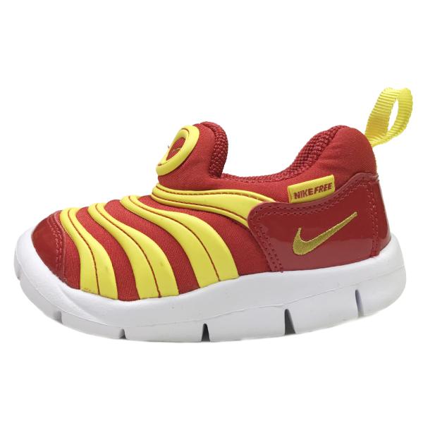 ブランド：Nike ナイキ品　名　：ダイナモフリー TD ・ DYNAMO FREE TD品　番　：343938カラー　：618-ユニバーシティレッド素　材　：アッパー:合成繊維 ゴム 合成皮革、アウトソール:合成底　原産国　：インドネシア...