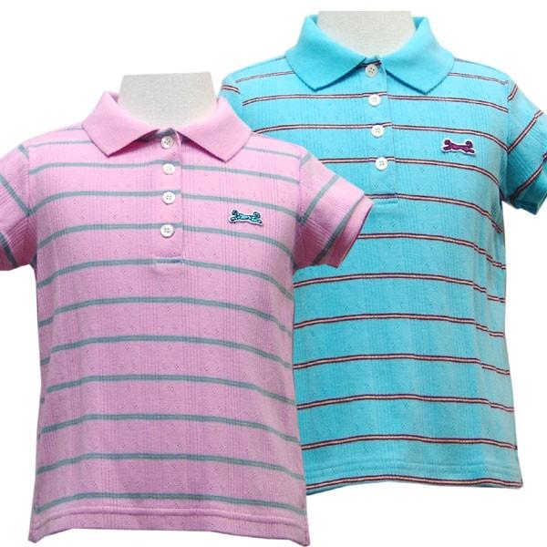 シンプルなストライプのポロシャツです。素材：COTTON 100％サイズ(着丈/身幅/袖丈),2T(34/28/7),3T(35/29/7.5),4T(36/31/8),4(38.5/32/8.5),5(40/35/9),6(40.5/36...