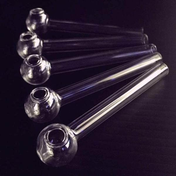 Niceglass 6ピース厚ガラスオイルバーナー透明ガラスオイルバーナーパイプガラス管オイルネイルガラス 無色透明6本入りです。5箇とガラス製ですので割れる場合がございます。