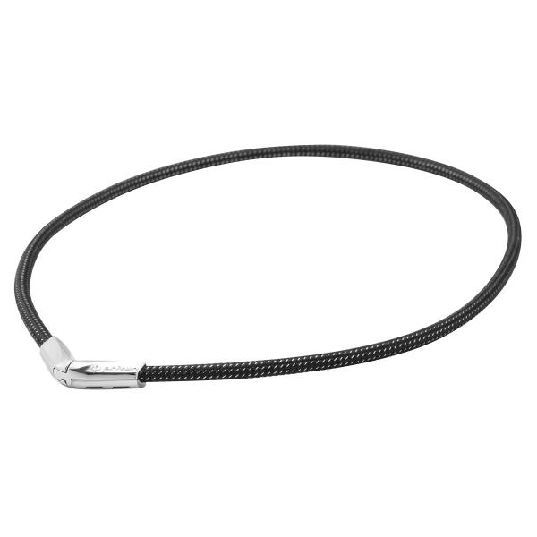 ファイテン(phiten) ネックレス RAKUWAネックX50 Vタイプ シルバー 50cm 【メタリックなV字トップで魅せる】ファッションのアクセントに、大人の魅力をぐっと高めるRAKUWAネックです。黒ベースの紐にはラメをプラスし高級...