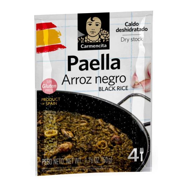イカスミ パエリアの素 4人前 50g カルメンシッタ PAELLA BLACK RICE 50G CARMENCITA ・保存方法：直射日光と高温多湿の場所を避けて保存してください。・内容量 ：50g・原材料 ：香辛料（パプリカ、ニンニク...