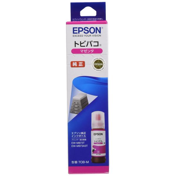 エプソン 純正 インクボトル トビバコ TOB-M マゼンタ ・カラー:マゼンタ・シリーズ:エプソン・商品の重量:108g・梱包サイズ:17.4 x 4.5 x 4.5 cm●対応機種：EW-M873T／EW-M973A3T