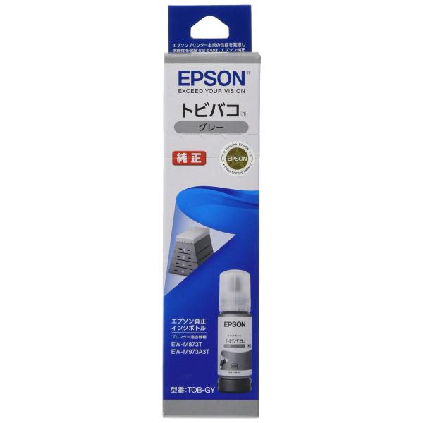 エプソン 純正 インクボトル トビバコ TOB-GY グレー ・Brand:エプソン・グレー・商品の重量:?99 g・対応機種:EW-M973A3T / EWM973A3T1 / EW-M873T/ EW-M873T1・梱包サイズ:??17...