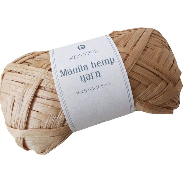 メルヘンアート(Marchenart) マニラヘンプヤーン クラフト 並太 col.507 ストロー 20g 約50m 1玉 ・サイズ・入数:20g 50m・使用針:かぎ針6/0~8/0号、棒針8~10号・品番:-・素材:マニラ麻100%・...