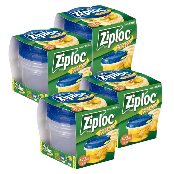 Ziploc 【まとめ買い】ジップロック スクリューロック 473ml (2個入)×4個 商品紹介●スクリュー式のフタなのでしっかり閉まります。●密閉性が高く、液体や湿気を嫌う食品の保存に便利です。※フタをしっかり閉めてお使いください。●フ...