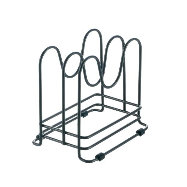 リッチェル TOTONO(トトノ) 引き出し用 鍋ふたスタンドR ブラック 食洗機対応 滑り止め付き 使いやすい 便利 抗菌加工 おしゃれ シンプル まな板立て 省スペース シンク 110014 ・【サイズ】14×10.5×14cm【素材】...