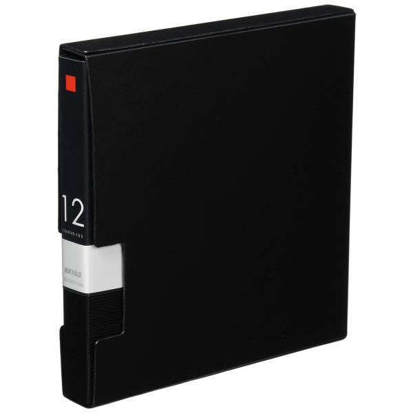 バッファロー BUFFALO CD&amp;DVDファイルケース ブックタイプ 12枚収納 ブラック BSCD01F12BK ・BUFFALO CD&amp;DVDファイルケース ブックタイプ 12枚収納 ブラック BSCD01F12BK・...