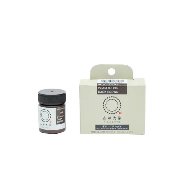 桂屋ファイングッズ(Katsuraya fine goods) みや古染 ECO染料 ポリエステルダイ ポリエステル100%繊維専用 Col.08 ダークブロン 90℃程度の加熱染色をするだけで、ポリエステル100％繊維の染色が楽しめる染料...