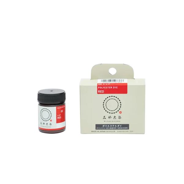桂屋ファイングッズ(Katsuraya fine goods) みや古染 ECO染料 ポリエステルダイ ポリエステル100%繊維専用 Col.02 レッド 90℃程度の加熱染色をするだけで、ポリエステル100％繊維の染色が楽しめる染料です。...