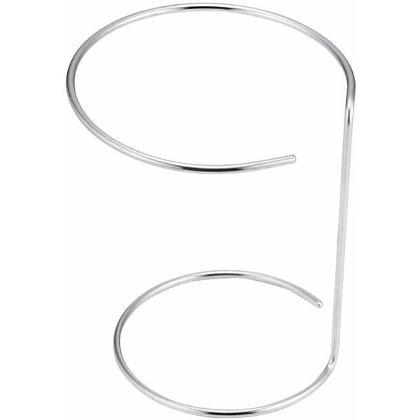 下村企販 ポリ袋ホルダー 【日本製】 お手入れ簡単 ぬめりにくい ひっくり返して使い分け 生ごみスタンド 三角コーナー代用 ごみ箱 シンプル 丸型 大 野菜の皮むき ポリ袋再利用 エコ シルバー ステンレス 燕三条 38125 ・サイズ(約...