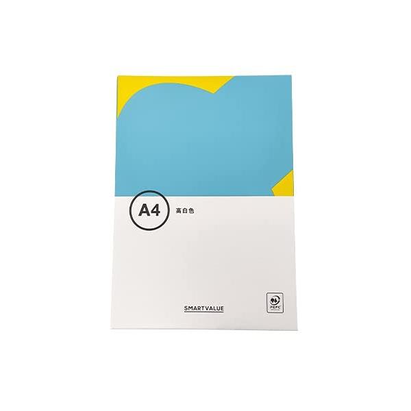 スマートバリュー コピーペーパー 高白色 A4 500枚 A032J ・●紙質：中性紙●坪量：約68g/m2●紙厚：約91μm●白色度：ISO約91％以上●規格：A4●1冊入数：500枚●生産国：海外製●紙繊維方向：長辺方向（縦目）●対応機...