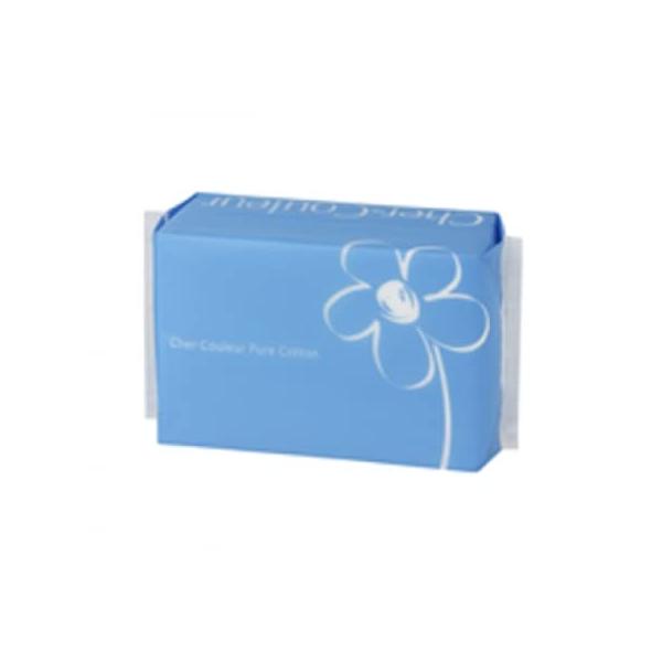 シェルクルール ピュアコットン 110枚入 ・純綿100％　60ｍｍ×80ｍｍサイズ32層にミルフィーユ構造で接着剤を使用せず、水でたたいて固定しています。塩素漂白しないことでお肌に優しく、デリケートな肌にも使用出来ます。 〈使用方法〉 化...