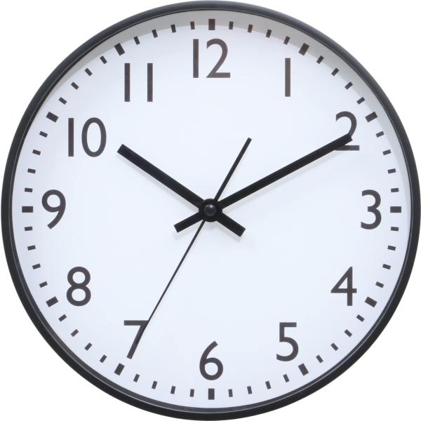 不二貿易(Fujiboeki) 掛け時計 幅25×奥行4×高さ25cm ブラック 静音式 連続秒針 シンプル 37858 小型 ・サイズ:幅25×奥行4×高さ25cm・原産国:中国・場所を問わない! 静音式のシンプル壁掛け時計・本体重量:4...