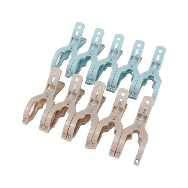 東和産業 洗濯バサミ Latterior ラテリア 竿ピンチ 大型 ブルー ブラウン 約4.4×3.4×9cm 10個入 ・原産国:ベトナム・本体サイズ:約4.4×3.4×9cm(1個あたり)・本体重量:約89g・素材・材質:(本体)ポリプ...