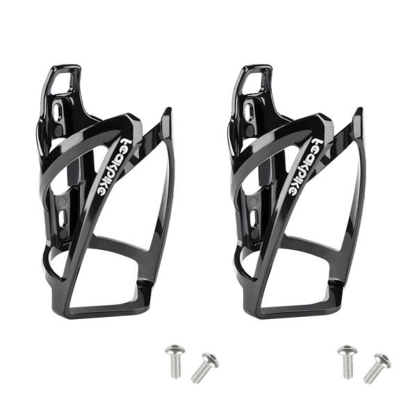 自転車 ボトルケージ バイク ドリンクホルダー 軽量 伸縮性がよく、ボトルケージ装着工具付きの使い勝手の良いロードバイク/クロスバイク/マウンテンバイクなどのグラデーション一体成形に適している（ブラック2セット） ・【仕様】自転車の派手なグ...