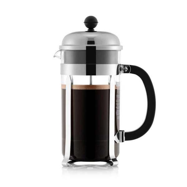 BODUM ボダム コーヒーメーカー コーヒープレス CHAMBORD シャンボール フレンチプレス コーヒーメーカー 1000ml シルバー ステンレスフィルター ガラスビーカー 浸漬式 コーヒー 【正規品】 1928-16 商品紹介耐熱...
