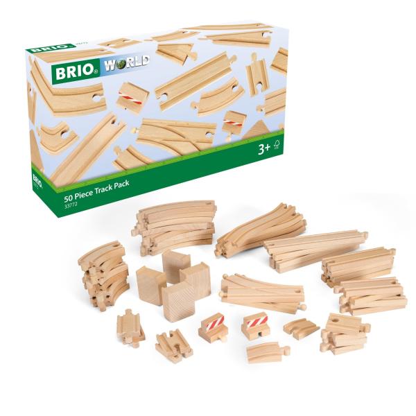 BRIO (ブリオ) 50ピース追加レールセット 33772 対象年齢 3歳~ 【おもちゃ 玩具 木製おもちゃ 木製レールセット プレゼント（誕生日/クリスマス）】 ・BRIOの木製品はFSC認証の木材を使用、森林の保全や森林で働く人々に配...