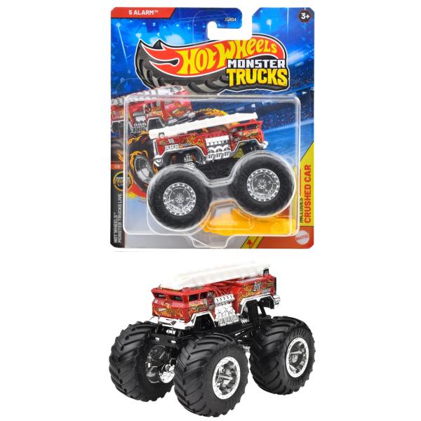ホットウィール(Hot Wheels) モンスタートラック 1:64 ファイブ・アラーム 乗り物おもちゃ ミニカー 3歳から レッド JGR04 ・【プレゼントに最適】お誕生日、クリスマスプレゼント、入園・入学祝い【内容】モンスタートラック...