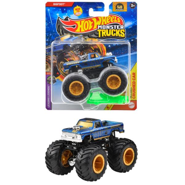 ホットウィール(Hot Wheels) モンスタートラック 1:64 ビッグフット 乗り物おもちゃ ミニカー 3歳から ブルー JGR08 ・【プレゼントに最適】お誕生日、クリスマスプレゼント、入園・入学祝いなど【内容】モンスタートラックの...