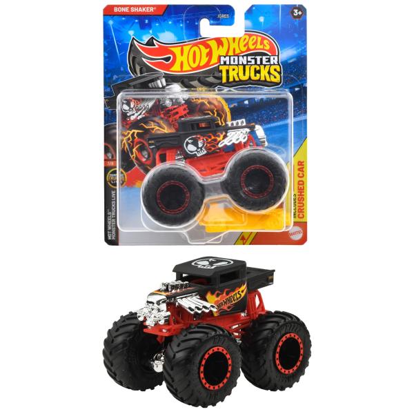 ホットウィール(Hot Wheels) モンスタートラック 1:64 ボーン・シェイカー 乗り物おもちゃ ミニカー 3歳から ブラック JGR03 ・【プレゼントに最適】お誕生日、クリスマスプレゼント、入園・入学祝【内容】モンスタートラック...