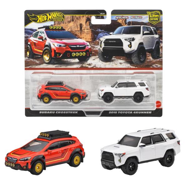 ホットウィール(Hot Wheels) プレミアム 2パック スバル クロストレック / 2018 トヨタ 4ランナー 乗り物おもちゃ ミニカー 3歳から マルチ JBK98 ・【プレゼントに最適】お誕生日、クリスマスプレゼント、入園・入学...