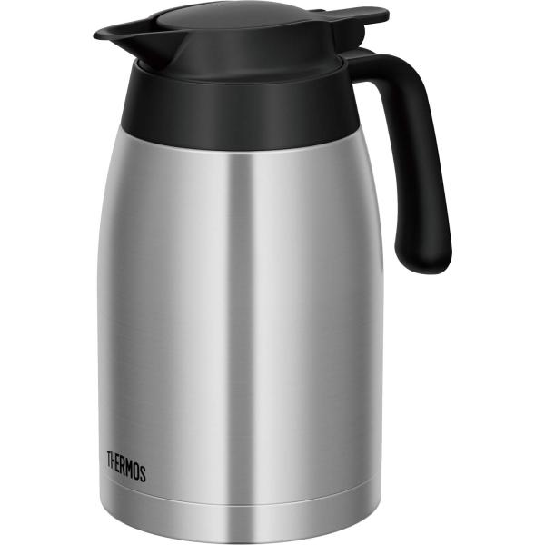 サーモス ステンレスポット 1.5L ステンレスブラック TTB-1500 SBK ・サイズ(約):19×12.5×22.5cm、本体重量(約):0.6kg・保温効力:72度以上（10時間）、保冷効力:10度以下（10時間）・素材・材質:内...