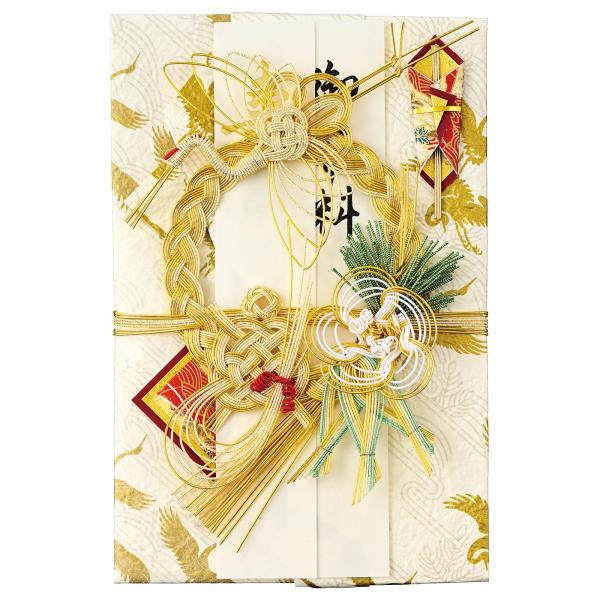 マルアイ 祝儀袋 結婚式 デザイン 和風 結納 金封 吉祥 1枚 キ-663 ・【サイズ】150×225mm・【短冊】寿・御結婚御祝・御帯料・御袴料・目録・無地・目録用中紙・中包付・松竹梅・鶴亀の吉祥文様が格調高い、伝統のかたちに添った重厚...