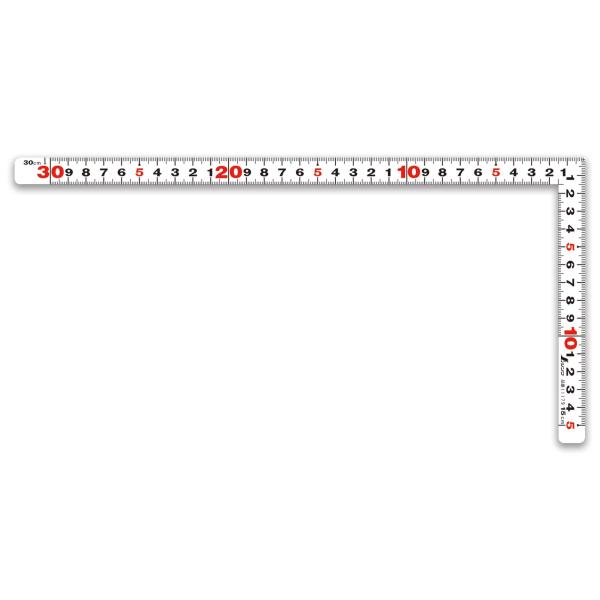 シンワ測定(Shinwa Sokutei) 曲尺 平ぴた ホワイト 30cm/1尺 併用目盛 11179 ・はがれにくいハードコーティング仕様です。・材料や腰袋を傷つけない角丸形状です。・竿・角共に薄く平たいので材料にピタリと張り付き、ケガ...