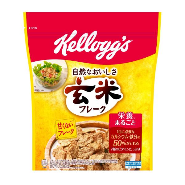 ケロッグ 玄米フレーク 200g ×6袋 ・1食分(40g)当たりエネルギー151kcal、たんぱく質2.7g、脂質0.4~1.4g、炭水化物33.9g、食塩相当量0.5g、コレステロール0mg、糖質32.3g、食物繊維1.6g、ビタミンE...