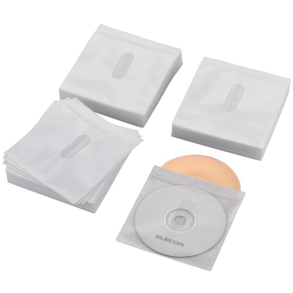 エレコム DVD BD CDケース 不織布 両面収納 120枚入 240枚収納可 ホワイト CCD-NIWB240WH ・入り数:120枚(両面収納)・収容メディア:Blu-ray/CD/DVD Disc・収容枚数(ケース1枚あたり):Bl...
