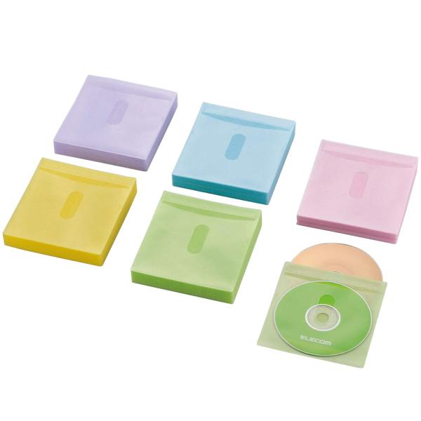エレコム DVD BD CDケース 不織布 両面収納 120枚入 240枚収納可 5色アソート CCD-NIWB240ASO ・入り数:120枚(両面収納)・収容メディア:Blu-ray/CD/DVD Disc・収容枚数(ケース1枚あたり)...
