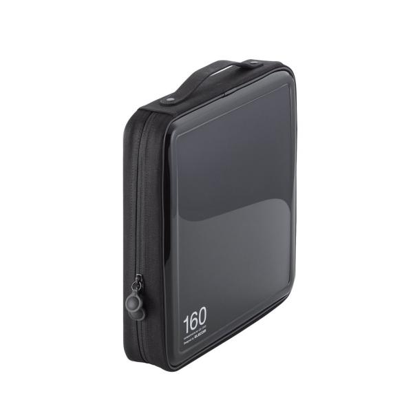 エレコム DVD CDケース セミハード ファスナー付 160枚収納 ブラック CCD-H160BK ・CD/DVDをスタイリッシュに収納できるCD/DVDファスナーケース・その他:自立形状、ハンドル付き・入り数:1・収納枚数:CDまたはD...