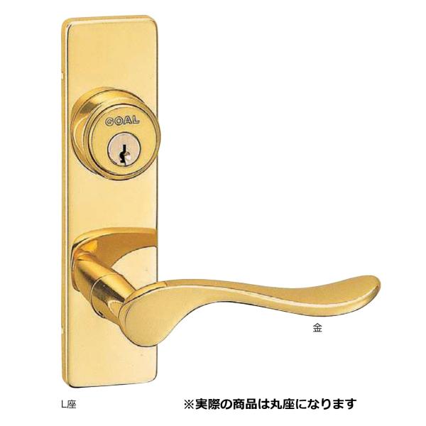高品質で取り扱いやすいシロクマのレバーハンドルです。レバーハンドル＋丸座＋錠前いずれか１つのセットになります。各種サイズは添付画像にてご確認下さい。＜レバーハンドル詳細＞SL-50（マルセイユ）■材質：真鍮■仕上：金■個数：内外用1セット■...