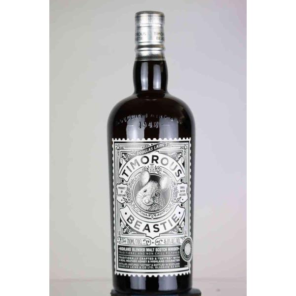 「ティモラス ビースティ(かよわきケモノ)」は、ウイスキーファンにおなじみの作家ロバート バーンズの作品「二十日鼠へ」に登場する、小さくて臆病な野鼠から名付けられました。■ラベル：ネズミ（かよわきケモノ） / 地区：ハイランド / 使用蒸留...