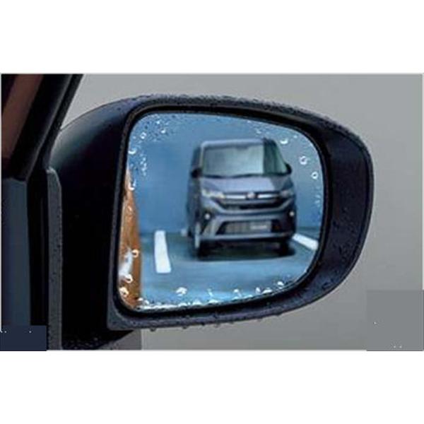 ダイハツ純正部品車種名：ムーヴ取り付けできる年式：令和07年6月〜next型式：LA850S/LA860S部品名：レインクリアリングミラー※ブルー詳細：雨滴の膜を広げて水滴をなくす親水処理を施したミラー。親水性は日光が当たると回復します。※...