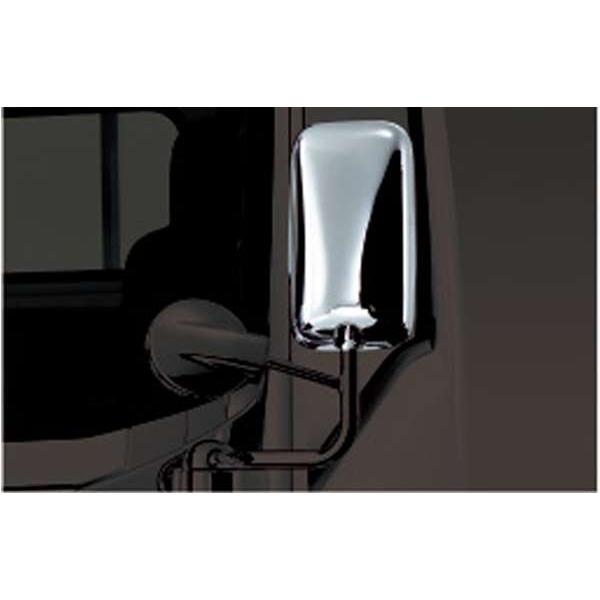 商品ID:eiis054車種名：エルフ品名：メッキミラーカバー（1ヶ）取り付けできる年式：平成26年11月〜next型式：FR6AA FR6AAS〜詳細：ミラー周辺部分の見映えを一段と際立たせます。※アッパーミラーとの同時装着はできません。...