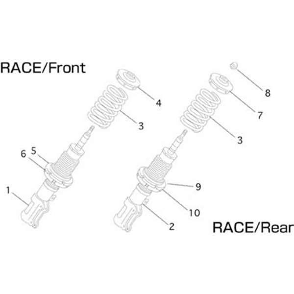 メーカー:TRD車種:カローラ レビン AE111 部品名:レース用車高調整式の必要部品  スペーサー  ＊図No.8種類:AE11#品番:40846-SP002必要個数:2_●_:TRDのオプション　用品 部品　パーツを安く通販しておりま...