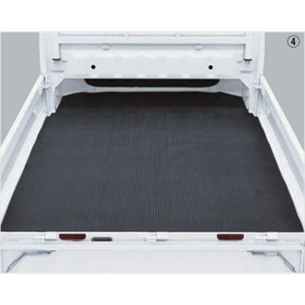 スズキ純正部品車種名：キャリイ取り付けできる年式：令和08年1月〜next型式：DA16T部品名：荷台マット（スーパーキャリイ用）詳細：素材：PVC（塩ビ）。ブラック。サイズ：奥行1.977mm×幅1.407mm厚さ5mm。荷台を保護し、荷...