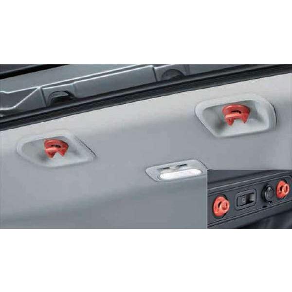 スバル純正部品車種名：フォレスター取り付けできる年式：令和03年8月〜next型式：SKE/SK5部品名：カーゴフック詳細：※カーゴルームのアクセントに。車両のカーゴサイドフック4カ所とカーゴアッパーフック2カ所を、フックの場所もわかりやす...