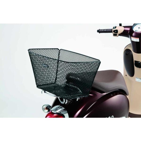 ホンダ純正部品車種名：ジョルノ取り付けできる年式：平成29年11月〜next型式：AF77部品名：リアバスケット詳細：AF77-1000001〜荷物の積載に便利な深さのあるメッシュタイプのリアバスケットです。材質:スチール。カラー:ブラック...