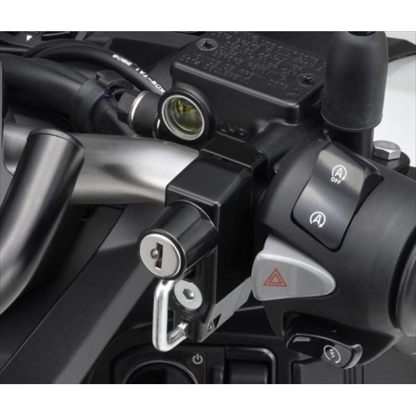HONDA_2輪純正部品車種名：ADV160取り付けできる年式：令和01年12月〜next型式：KF54部品名：社外品キタコヘルメットホルダー詳細：材質：ブラケット部アルミ削り出し/アルマイト処理。キー２本付属。休憩等で車体から少し離れる際...