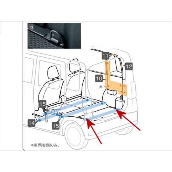 商品ID:zech009車種名：ハイゼットキャディー品名：フックA（2個）取り付けできる年式：平成28年6月〜next型式：LA700V LA710V詳細：固定ベルトセットA、フックパックと同時装着不可。*取り付けに関して 2WD X Sa...