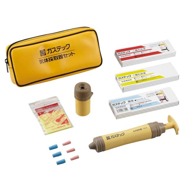 ●光合成や呼吸の実験に使用する気体検知器と検知管のセットです。●小・中学校の気体（酸素・二酸化炭素）の濃度測定に対応したセットです。●付属の気体採取器は筒の径が小さく、小学生でも握り易く軽い力で操作できます。●10mL・50mL兼用の気体採...