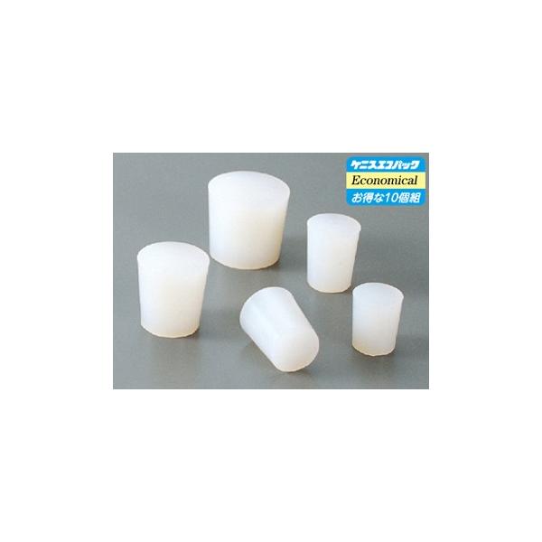 ●耐薬品・耐熱性に優れたシリコンゴム栓です。＜仕様＞材　質：シリコンゴム使用温度範囲：−60〜200℃上径×下径×高：14×10×15mm[※ご注意]この商品は上記に記載してある内容の販売品となります。※写真はシリーズ商品全体のイメージを表...