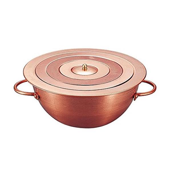 ●熱伝導の良い銅製の湯せんなべです。＜仕様＞型式：W-15直径：15cm材質：銅付属：環状蓋入数：1