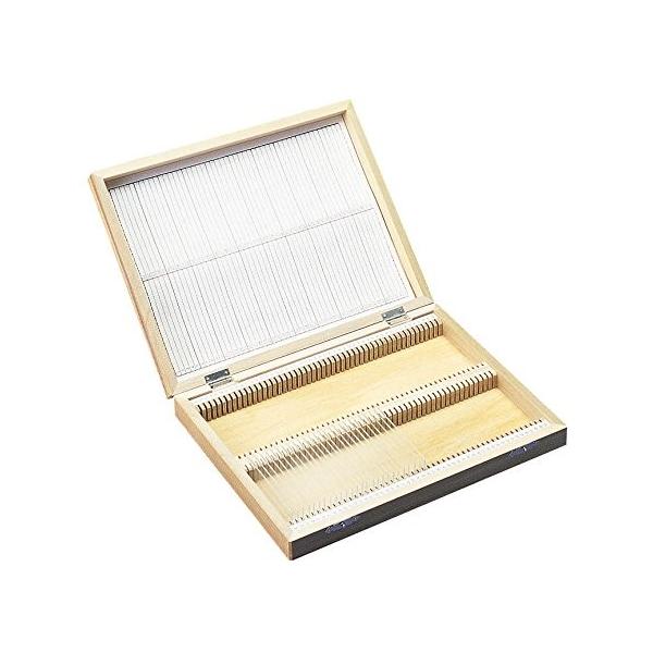 ●スライドグラスの郵送や保存に最適です。●76×26mmのスライドグラス収納用です。＜仕様＞材質：木製収納枚数：100枚