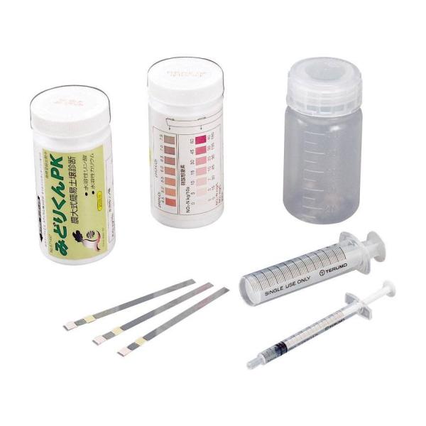 ●試験紙タイプの簡易土壌診断キットです。●専用の土壌採取器で採取した土壌試料に精製水を加え、懸濁液に試験紙を直接浸した後、比色表と比較します。●硝酸含有量測定が可能なので、植物栄養診断や葉菜類の食品分析が可能です。●養液中の窒素・リン酸・カ...