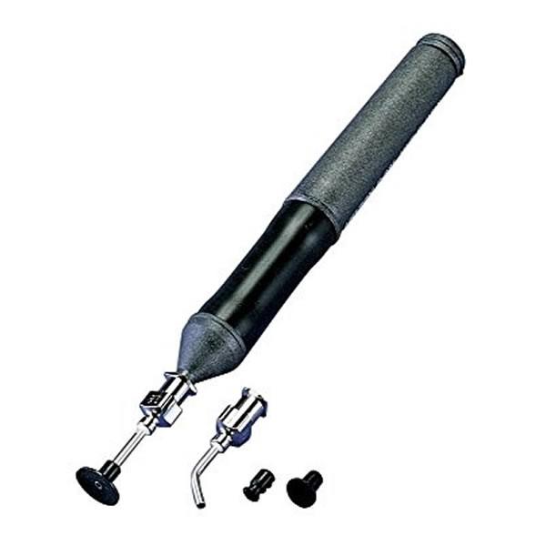 ●操作性を向上させた新設計の吸着式ピンセットで、空気室を指先で圧縮し目的物に押し当ててからはなすと吸いつきます。●吸着パッド3種(S・M・L)とノズル2種(直・曲)が付属。＜仕様＞吸着能力：　　　パッドS/径3.5mm：4g　　　パッドM/...