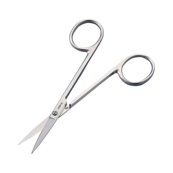 ●眼科用の解剖はさみです。＜仕様＞形状：両尖直型形式：ネジ止式用途：眼科用大きさ：115mm材質：ステンレス（SUS420）入数：1